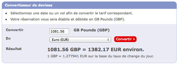 Convertisseur de devises - The Travelers Club
